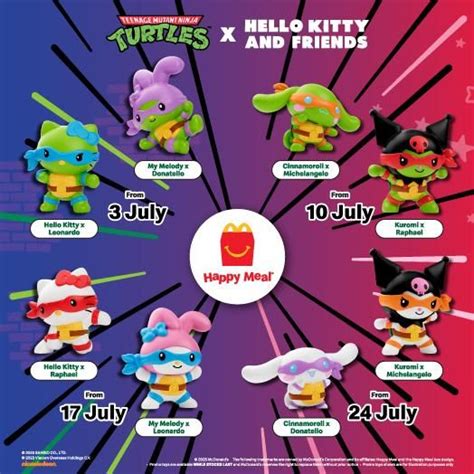 Mcdonalds Happy Meal Free Teenage Mutant Ninja Turtles X Hello Kitty