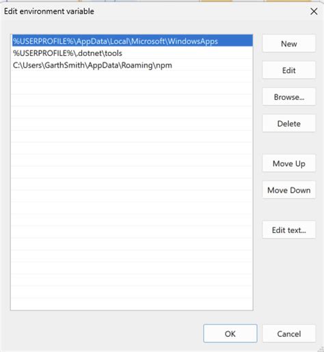 Multi Value Editor For Path Environment Variable Not Showing In Windows Stack Overflow