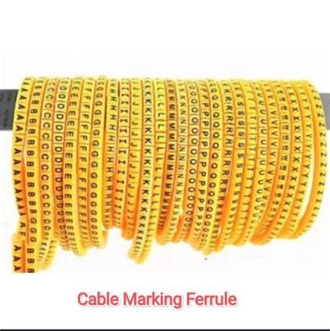 Yellow Pvc Cable Marking Ferrule Size 1 5 To 3 5 Mm At ₹ 45 Pack In Pune