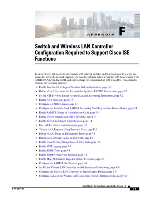 Cisco Ise Configuration For Switches Pdf Radius Ip Address