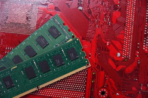 Premium Photo Computer Memory Ram On Motherboard Close Up System