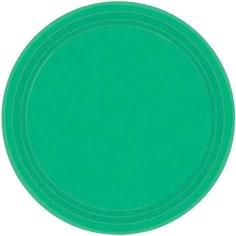 Amscan 26cm Paper Plates Round 20 Pack Festive Green Big W