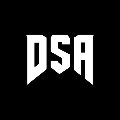 Premium Vector Dsa Letter Logo Design For Technology Company Dsa Logo Design Black And White