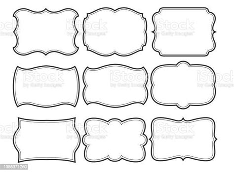 Set Of Frames Border Design Vintage向量圖形及更多剪貼簿圖片 剪貼簿 圖示 式樣 Istock