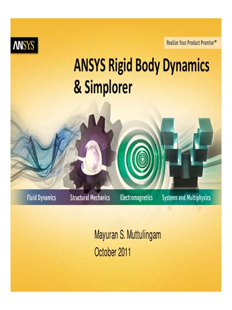 Ansys Rigid Body Dynamics And Ansys Simplorer Pdf Structural