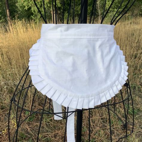 Extra Small Apron For Women Old Fashioned Solid White Apron French