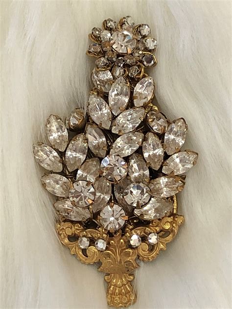 Vintage Signed Miriam Haskell Tree Brooch Etsy