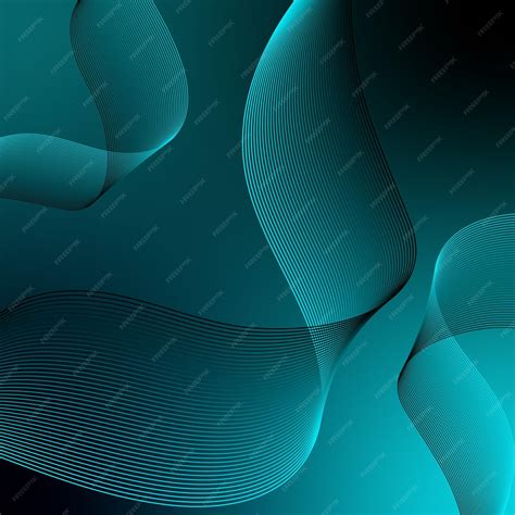 Vector Curved Twisted Waved Lines Vector Abstract Horizontal Background