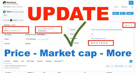 Update Token Price And Market Cap On Bscscan And Etherscan