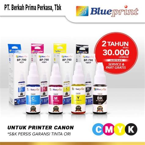 Jual Tinta Canon Blueprint 790 Refill For Printer Canon 70Ml 4 Warna Di