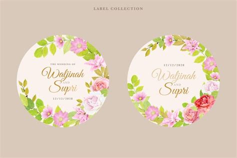 Free Vector Elegant Floral Label In Vintage Style Illustration