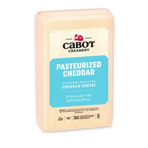 Cabot Current Pasteurized Cheddar Cheese Block Cabot Foodservice
