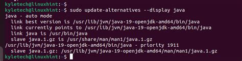 วิธีเปลี่ยนเวอร์ชัน Java Linux