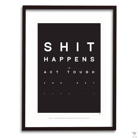 Poster Shit Happens Design Typography Home Decoration