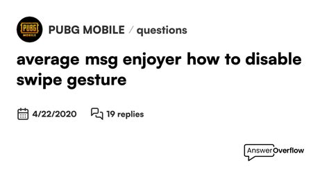 Average Msg Enjoyer 🇵🇸 How To Disable Swipe Gesture Pubg Mobile