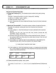 Stoichiometry Lab Revised Pdf CHEM 1111 STOICHIOMETRY LAB Stoichiometry Lab Is Modified From