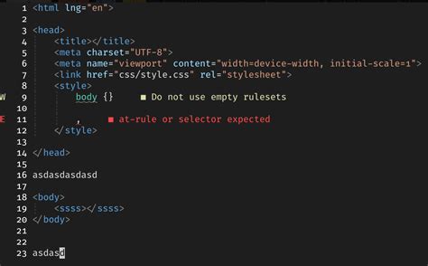 Beginner Html Lsp Doesnt Seem To Be Showing Errorsreporting