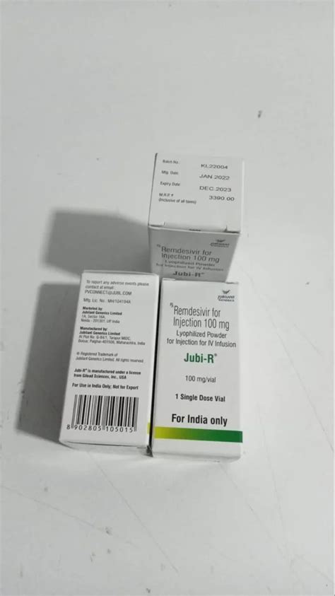 Remdesivir 100mg Jubi R Injection At ₹ 3200 Vial In Mumbai Id 2851227924773