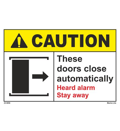 Caution These Doors Close Automatically 23 5856