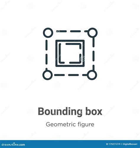 Bounding Box Outline Vector Icon Thin Line Black Bounding Box Icon