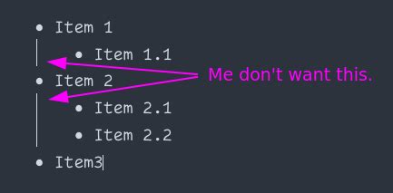 Hide Ident Lines On Lists Help Obsidian Forum