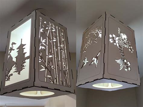 Laser Cut Hanging Lamp Design Vector File Vectors File