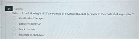 Solved 5 PointsWhich Of The Following Is NOT An Example Of Chegg