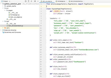 Python Selenium Page Object Model