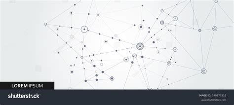 Vector Connect Lines Dots Banner Template Stock Vector Royalty Free