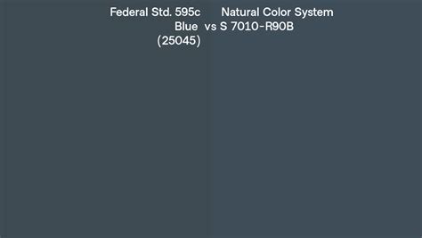 Federal Std 595c Blue 25045 Vs Natural Color System S 7010 R90b Side