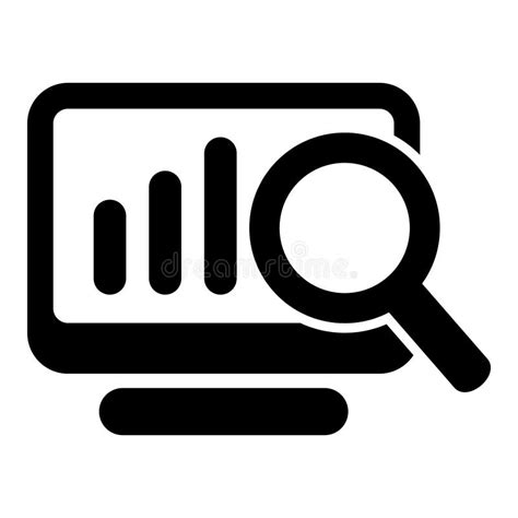Screen With Report Icon Online Monitoring Concept Statistics Icon