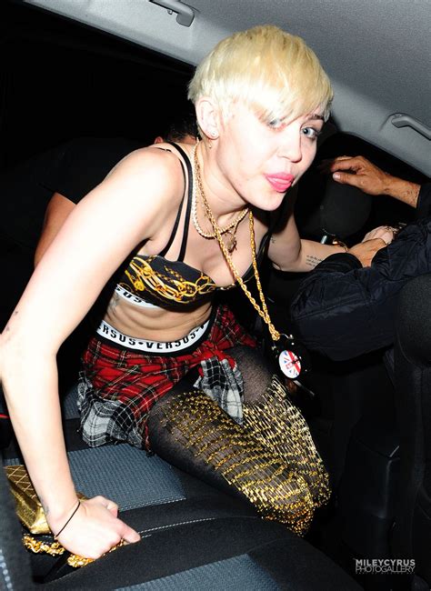 Miley Cyrus Night Out Style At Madam Jojo Nightclub In London May