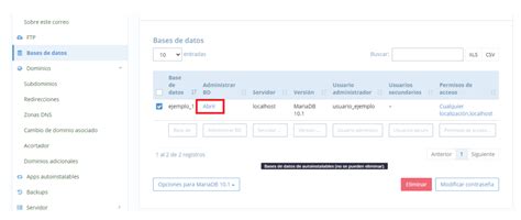 ¿cómo Vaciar Una Base De Datos Mysql Ayuda Dinahosting