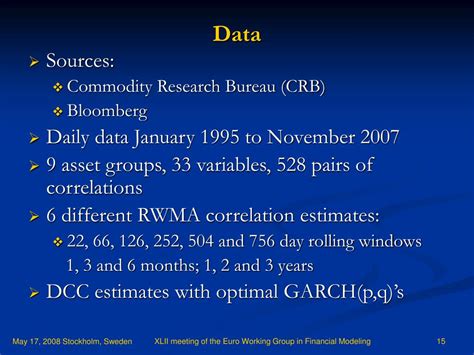 Ppt Modeling The Time Varying Dynamics Of Correlations Applications