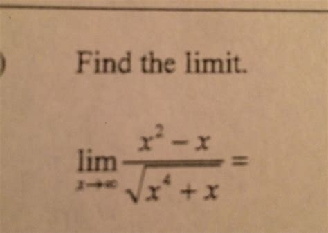 Solved Find The Limit Lim X Rightarrow Infinity X Chegg