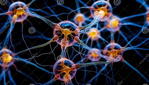 Futuristic Glowing Neural Network Visualization Stock Image Image Of Axons Intelligence