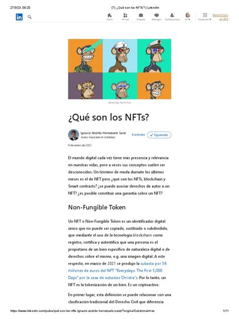 ¿qué Son Los Nfts Linkedin Pdf Propiedad Intelectual Propiedad