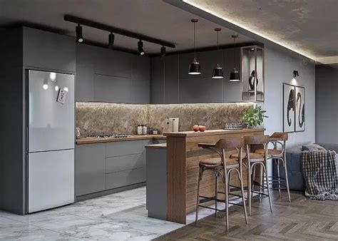 کابینت سفید طوسی مدرن؛ یک انتخاب شیک و امروزی چیدانه
