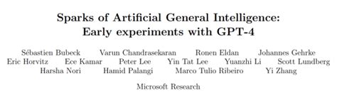 Microsoft Does A Deep Dive On Gpt 4 Finds “sparks Of Agi” Synced