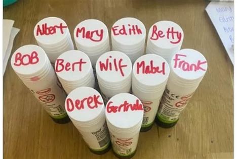 Teacher Sick Of Losing Glue Sticks She Names Them All And Makes Them