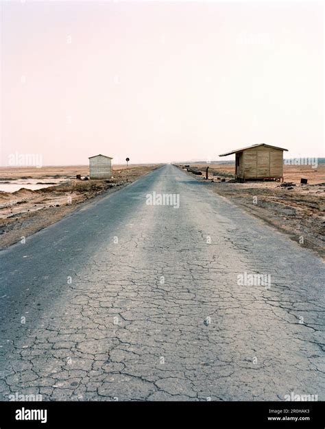 Eritrea Assab The Road Leading South Of Assab Into Djibouti Stock