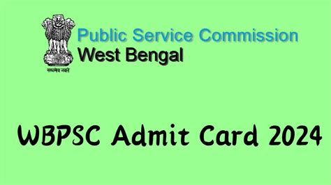 Wbpsc Admit Card 2024 Will Be Notified Soon Laboratory Assistant Pscwb