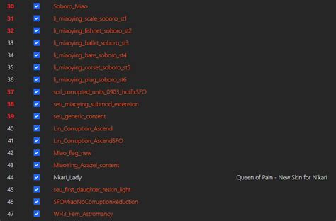 Various SFO Submods Soils Corrupted Units Corrupted Compendium S Ensign Loi Seu Extension Mod