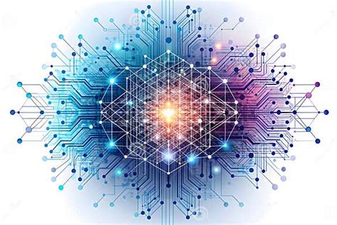 Ai Powered Quantum Computing Vector Concept As A Minimalistic Abstract