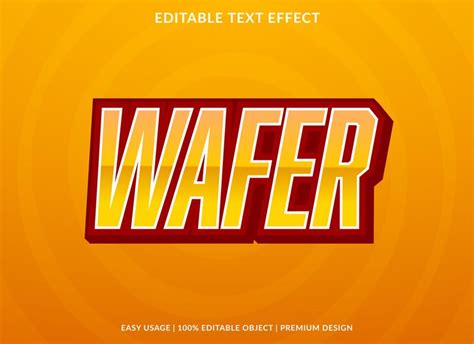 Premium Vector Wafer Editable Text Effect Template With Abstract