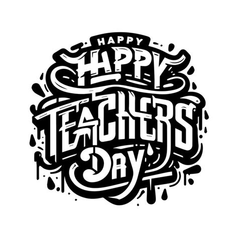 Happy Teachers Day Typography Tshirt Design Premium Ai Generated Vector