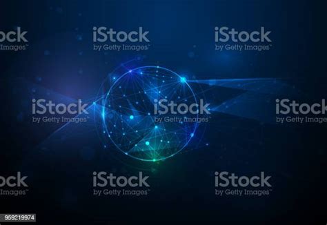 그림 추상 분자 및 3d 서클 라인 기 다각형 삼각형 패턴을 메쉬 원형에 대한 스톡 벡터 아트 및 기타 이미지 원형 테크놀로지 연결 Istock