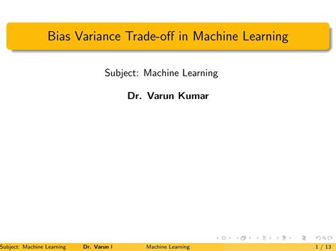 Bias And Variance Trade Off Ppt