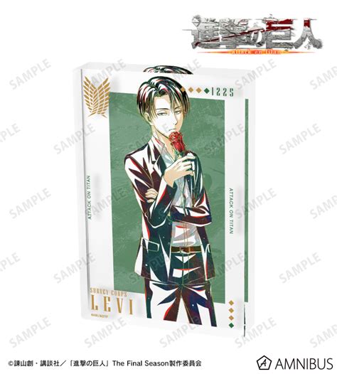 進撃の巨人 描き下ろし リヴァイ Flower Shop Ver Ani Art アクリルブロック Amnibusアムニバス