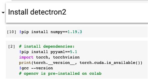 Official Colab Demo Pip Install Numpy Issue Facebookresearch Detectron